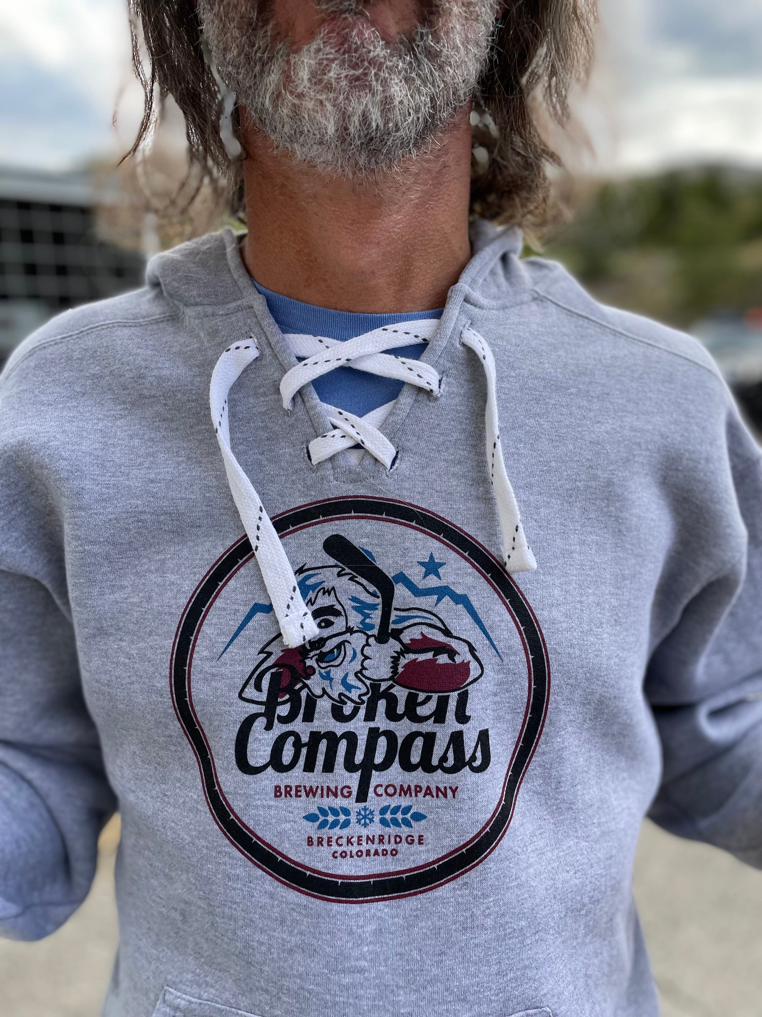Hoodie - Unisex - Sport Lace Hockey Hoodie - Midweight - Avs Colors ...